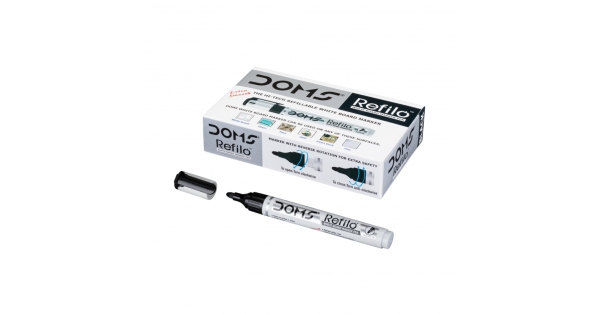Buy Doms White Board Marker Black | Refillable online @ ShaanStationery ...