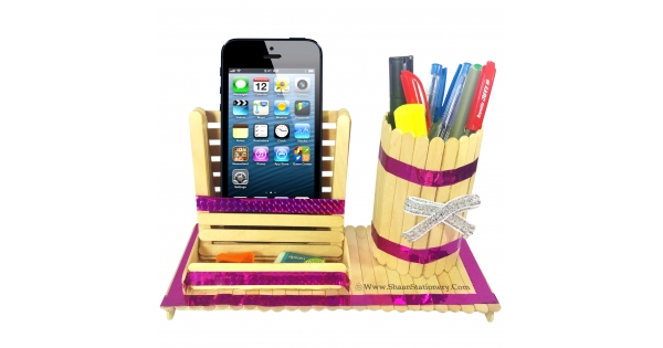 Buy Handmade Icecream Stick Multi-purpose Pen Stand | Mobile Holder ...