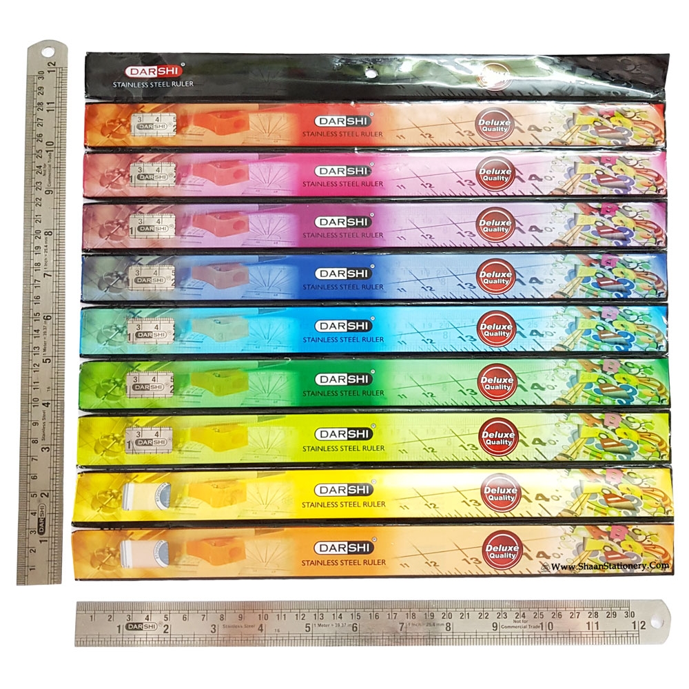 Buy Khyati Darshi Steel Scale 30cm Ruler online @ ShaanStationery.com ...
