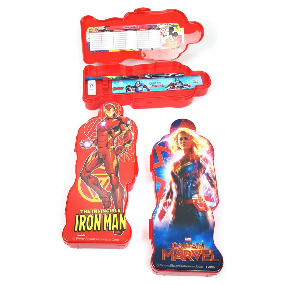 Buy Iron Man Compass Box | Dual Layer, Plastic Pencil Box online ...