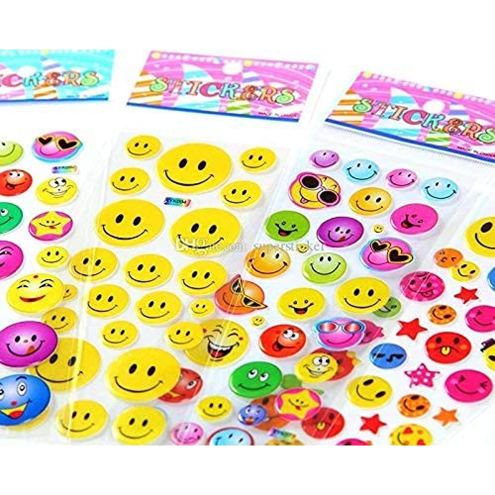 Buy 3D Embossed Small Stickers (Set of 10) online @ ShaanStationery.com ...